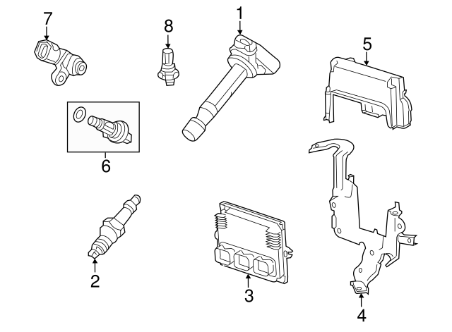 37821-5G0-A00 - Bracket, Powertrain Control Module 2013-2017 Honda ...