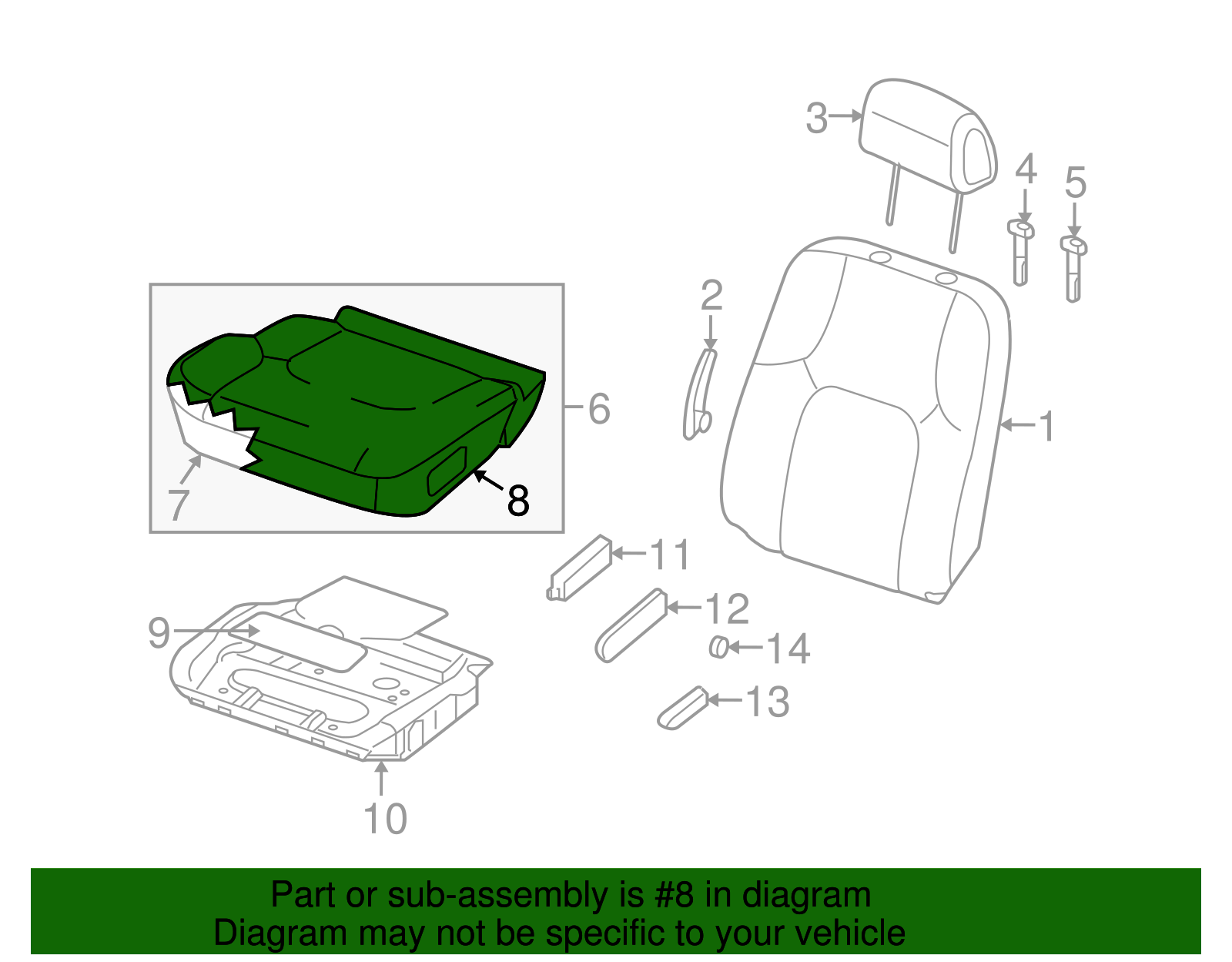 2013-2021 Nissan Cushion Cover 87370-9CL3E | Temecula Nissan Parts