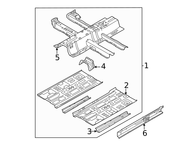 2024 Hyundai Elantra Floor Pan Assembly 65500-BY500 | Hyundai Wholesale ...
