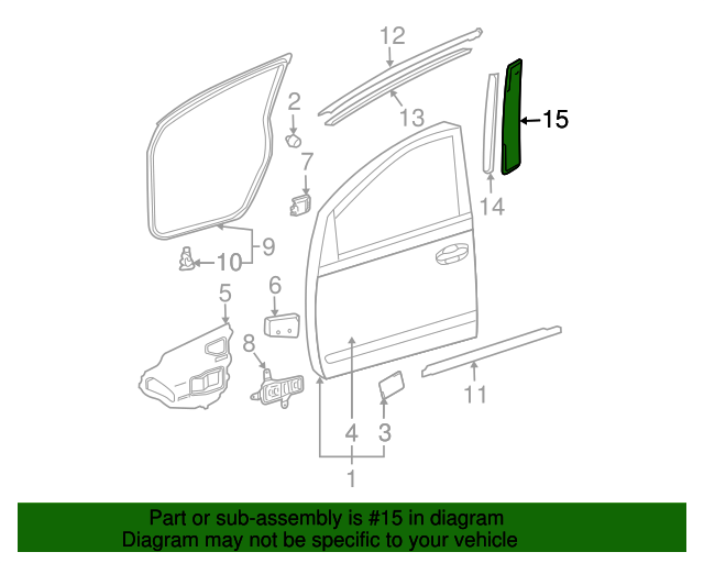 2004-2009 Toyota Prius Frame Molding 75755-47010 | Toyota Parts Center