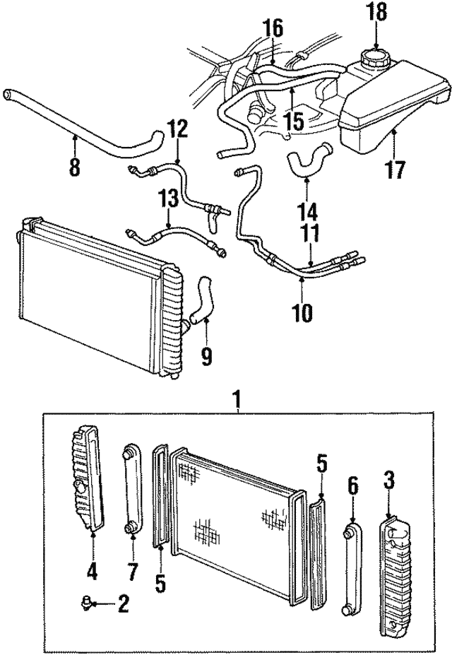 1995-1996 Oldsmobile Aurora Radiator Asm 52497512 | TascaParts.com