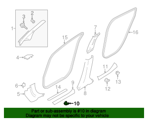 2015-2024 Nissan Door Sill Plate Clip 76959-2FJ0A | NewAutoParts.com