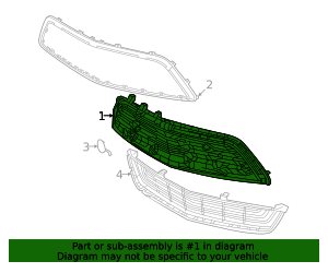 42788566 - Primed Front Inner Grille 2022-2023 Chevrolet Bolt EUV ...