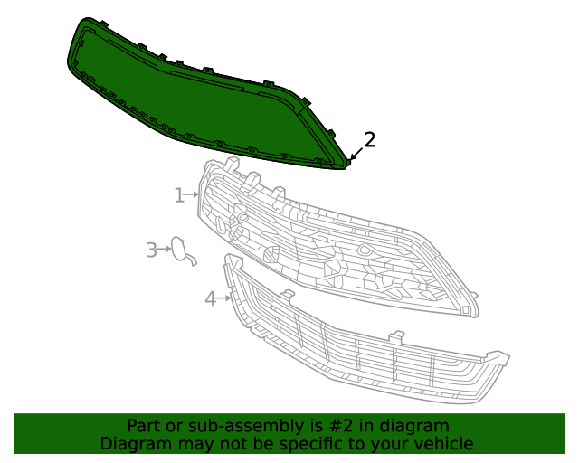 42803279 - Front Grille Insert AutoNationParts.com