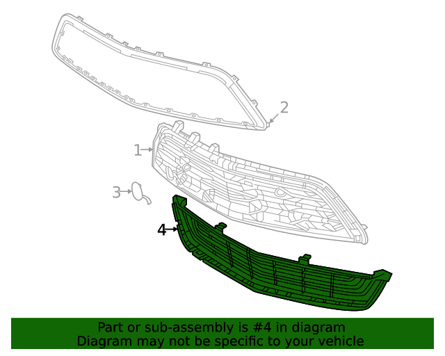 2022-2023 Chevrolet Bolt EUV Front Lower Grille 42739826 GM ...