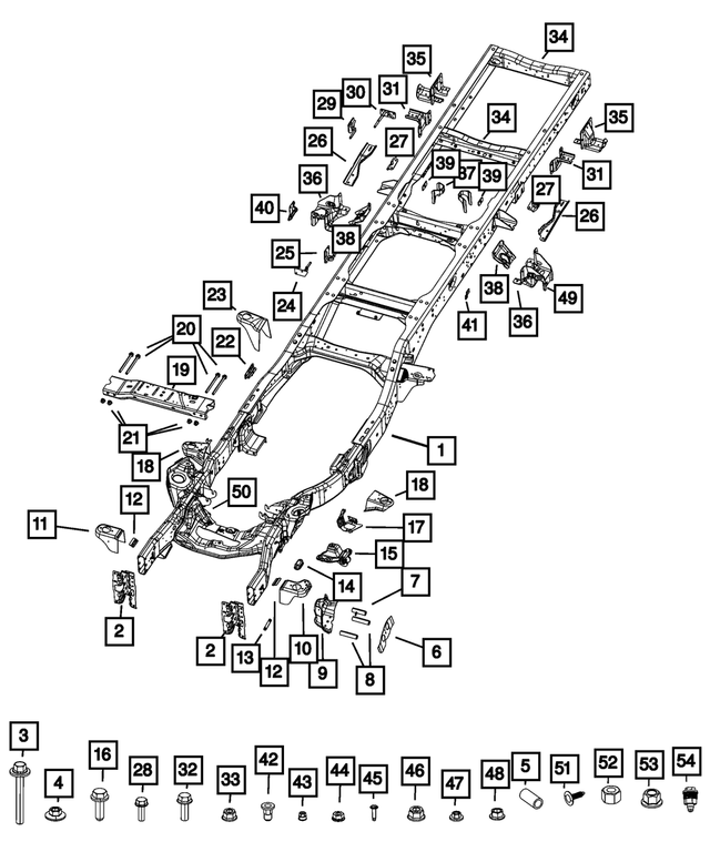 2023 Ram 3500 Chassis Frame Assembly 68534042AA | My Mopar Parts