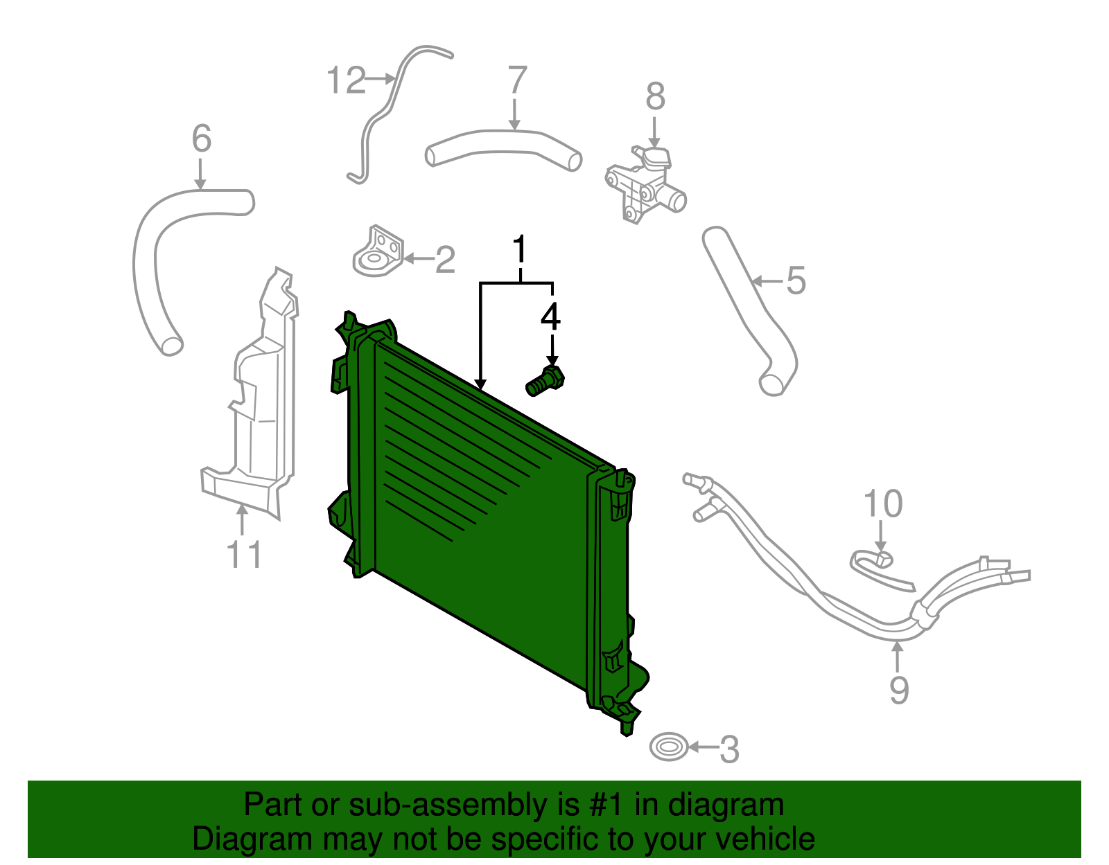 2012-2016 Kia Radiator Assembly 25310-3X151 | Retail Performance Auto Parts