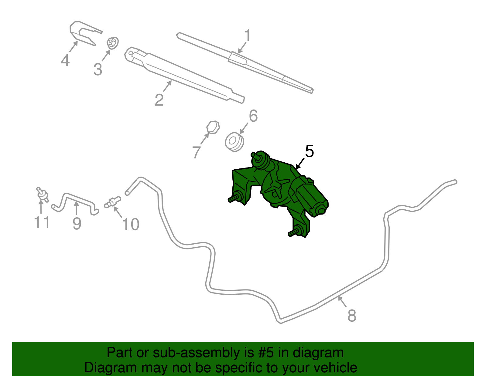 2013-2018 Hyundai Santa Fe Sport Wiper Motor 98700-2W000 | Retail ...