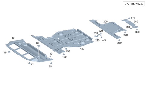 Engine Compartment Panelling, Gasoline Vehicles for 2024 Mercedes-Benz ...
