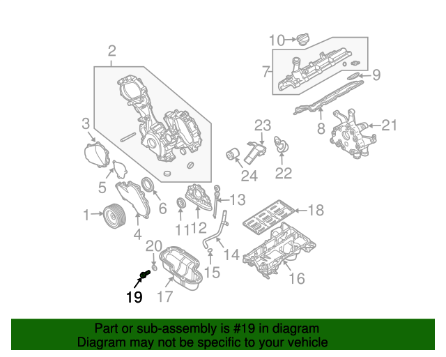 1985-2023 Nissan Lower Oil Pan Drain Plug 11128-01M0B | OEM Parts Online