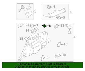 2021-2023 Kia Lower Quarter Trim Clip 84747-3Y000 | OEM Parts Online