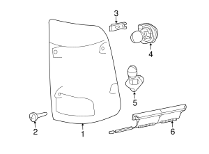 2010-2020 Mopar Tail Lamp Clip 68061648AA | TascaParts.com