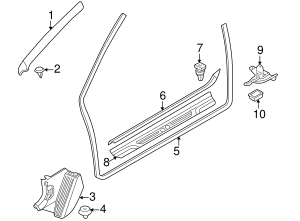 51478234047 - 1988-2010 BMW Sill Plate Clip (51-47-8-234-047) | BMW of ...
