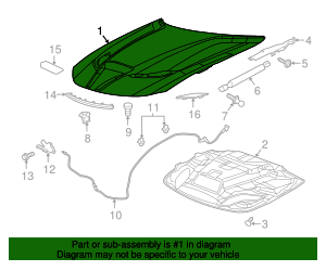 2015-2021 Dodge Charger Hood 68265428AB | TascaParts.com