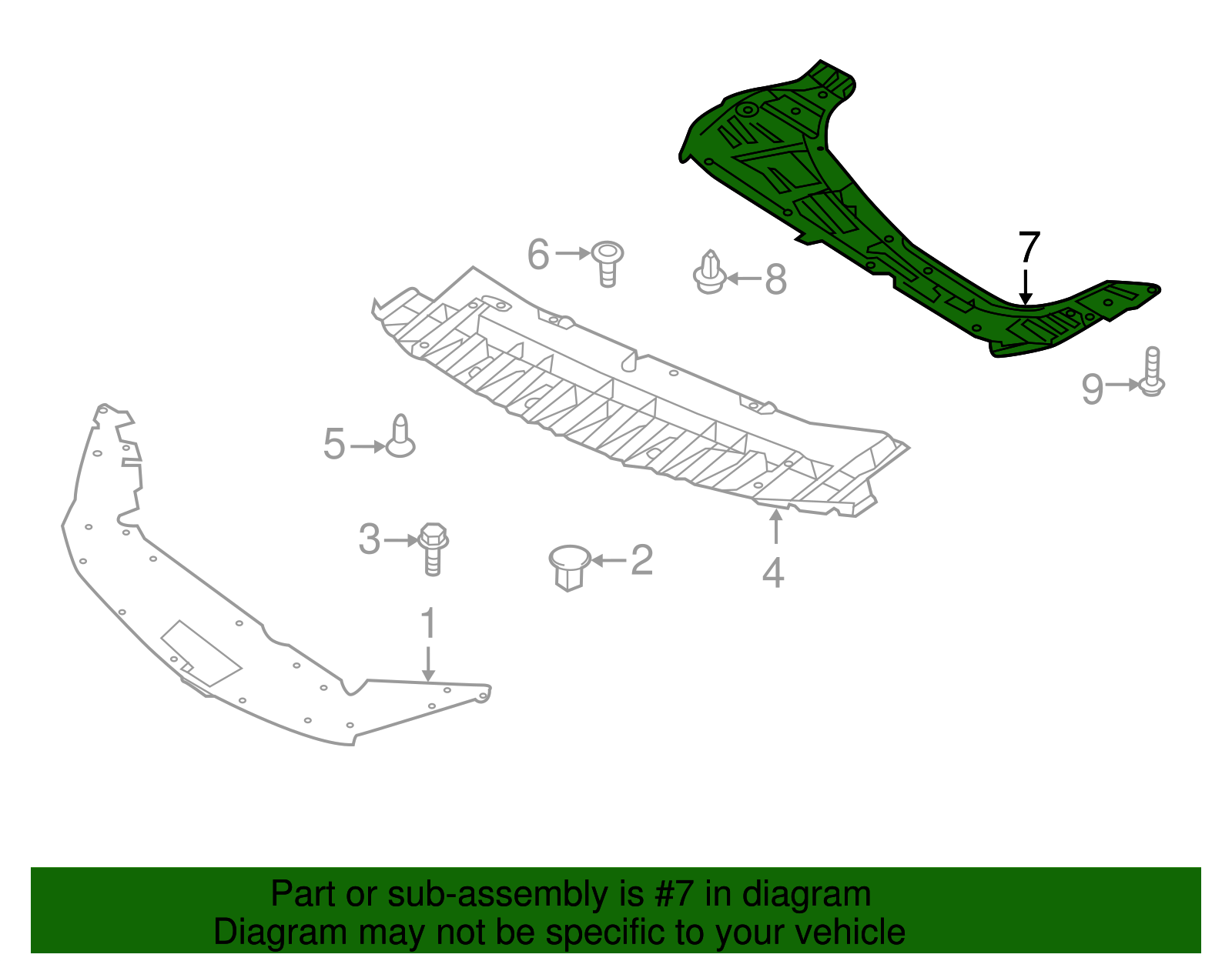 2013-2019 Nissan Sentra Under Cover 75892-3SH0A | Nissan Parts Central