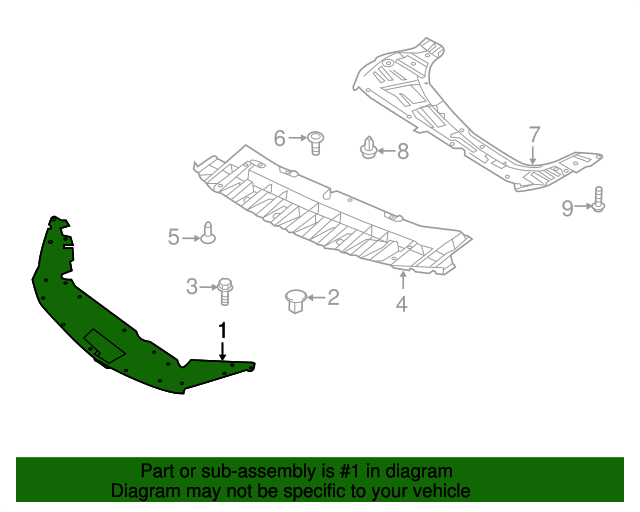 2016-2019 Nissan Sentra Radiator Support Access Cover 62322-3YU0A ...