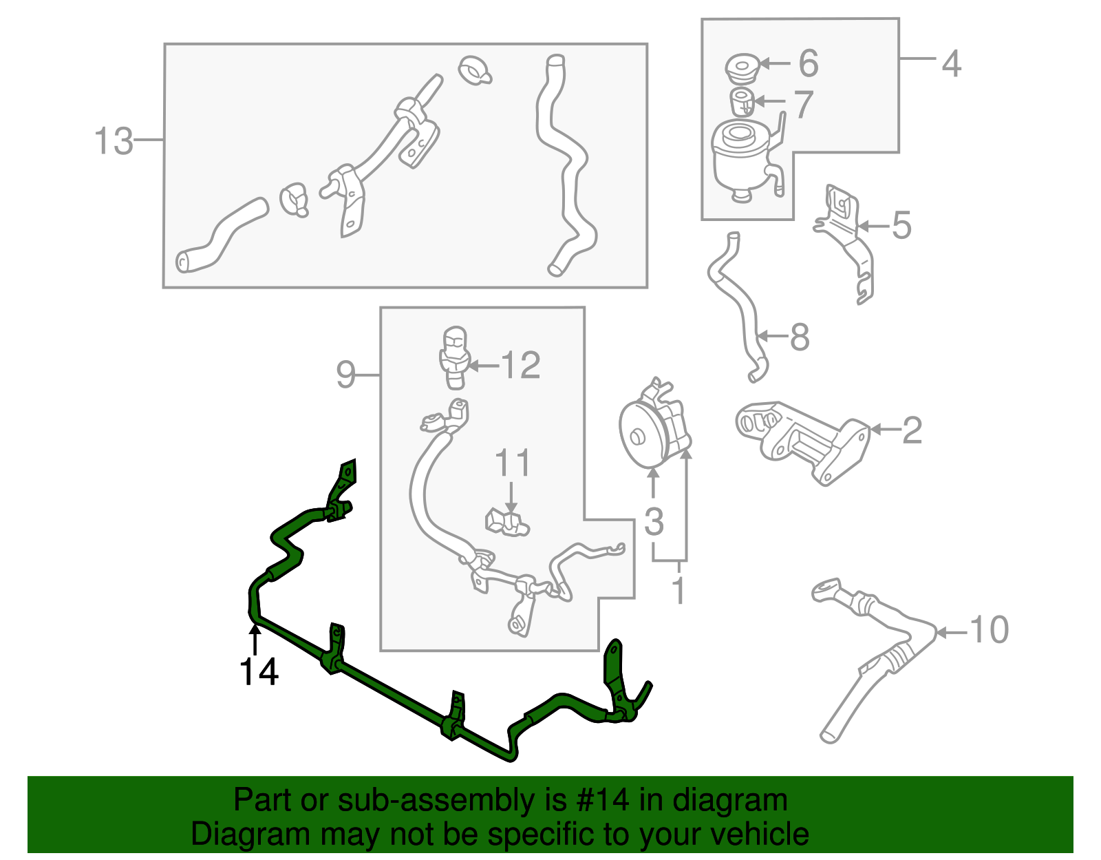 2001-2003 Infiniti QX4 Power Steering Cooler Tube 49790-4W00A | OEM ...
