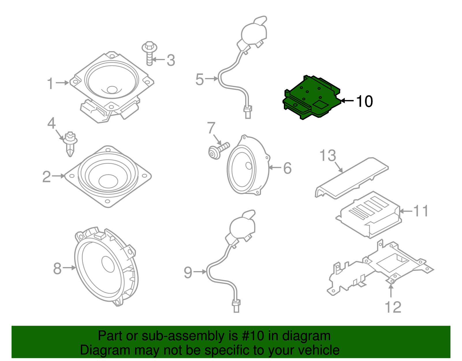 28170-9FU0A - Speaker 2019-2024 Nissan | Nissan Parts & Accessories Online