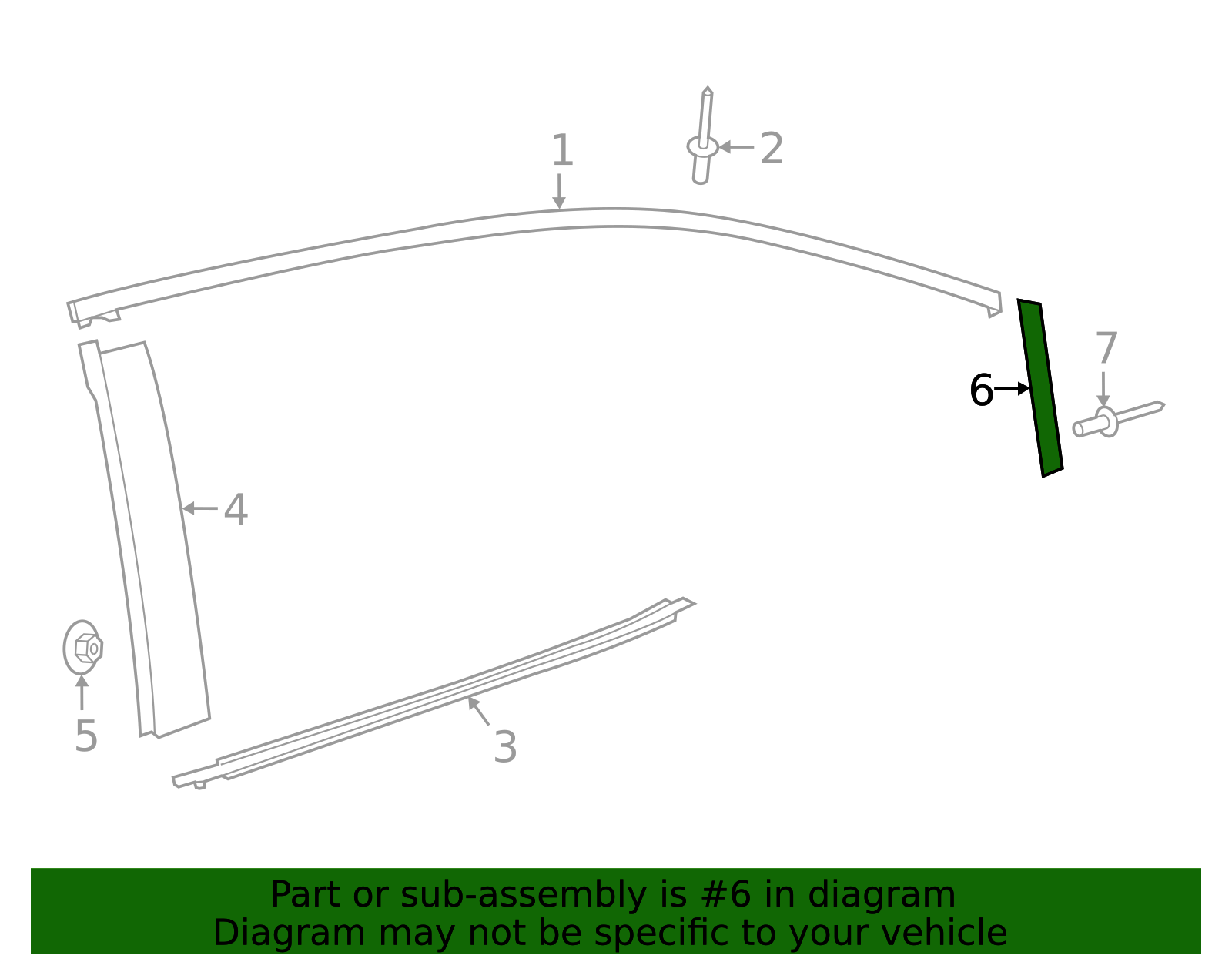 2020-2024 Toyota Corolla Window Molding 75765-02010 | Toyota Parts Center