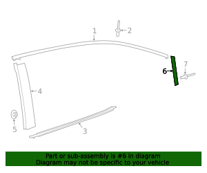 2020-2024 Toyota Corolla Window Molding 75765-02010 | Toyota Parts Center