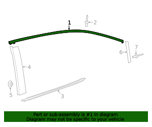 2020-2024 Toyota Corolla Frame Molding 75763-02010 | Toyota Parts Center