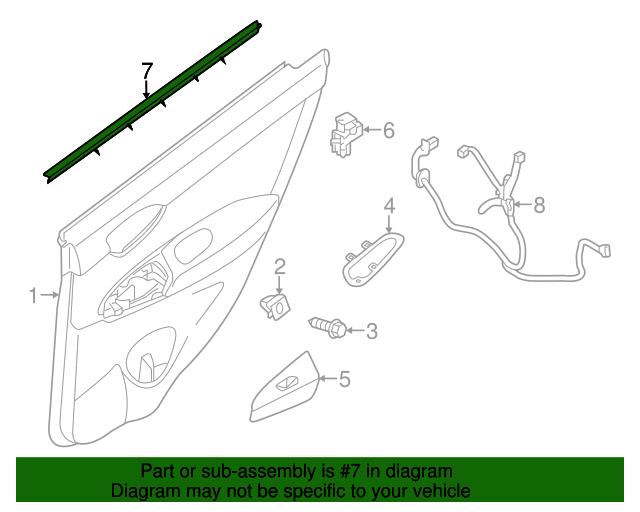 82834-3SG0A - Belt Weather-Strip - 2013-2019 Nissan Sentra | World OEM ...