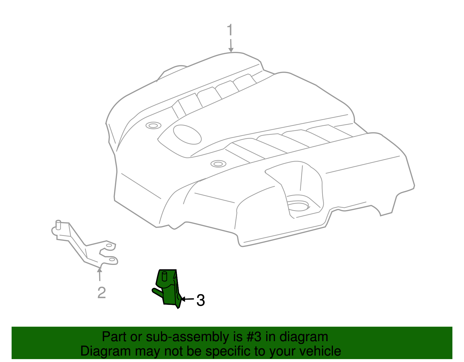 11257-50061 - Engine Cover Bracket - 2005-2009 Lexus GX470 | My L Parts