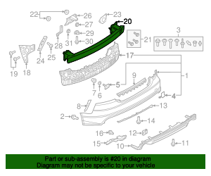Audi OEM Impact Bar Part# 4G8-807-309-A | OEM Vehicle Parts
