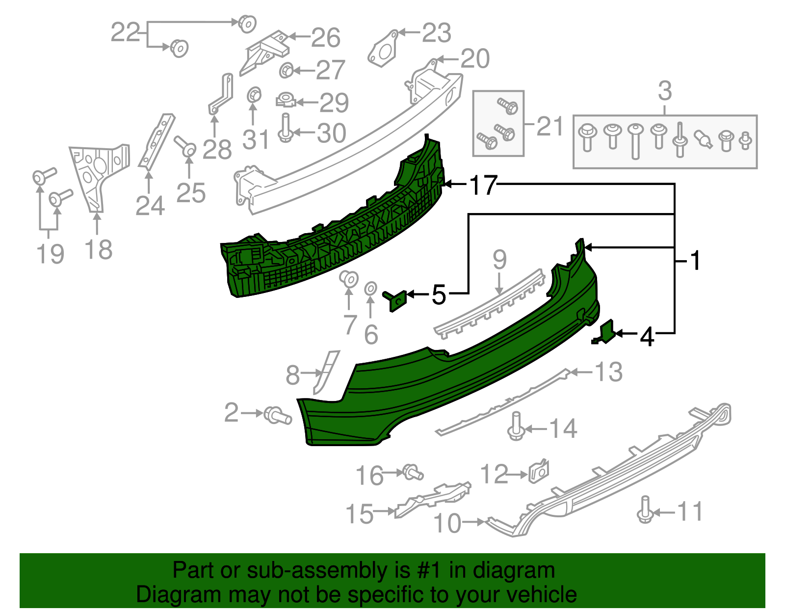 2016-2018 Audi A7 Quattro Bumper Cover 4G8-807-067-AT-GRU | Audi USA Parts