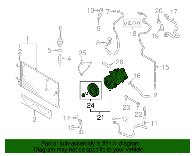 2008-2012 Audi Compressor 8K0-260-805-K | Genuine Audi Parts