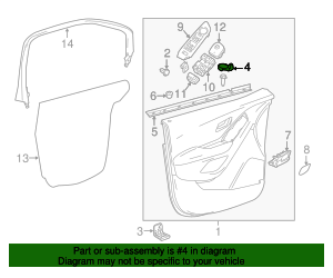 2013-2022 GM Jet Black Side Door Armrest Pull Cup Bolt Cap 84063739 ...