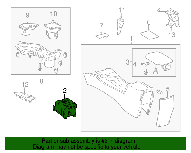 2016-2018 Toyota RAV4 Console Assembly Mount Bracket 58996-0R050 ...