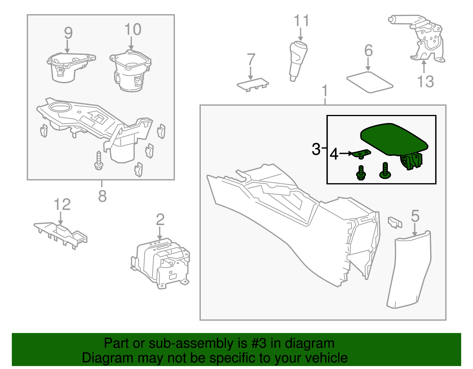 2016-2018 Toyota RAV4 Armrest Door 58905-0R090-C0 | Toyota OEM Parts Online