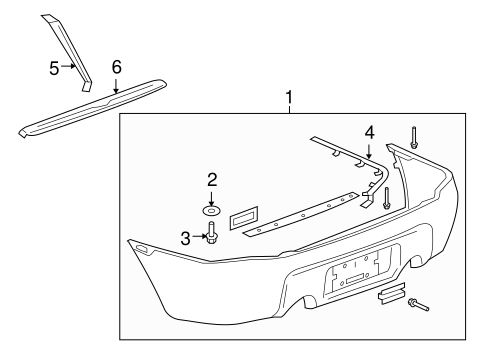 Bumper & Components - Rear for 2005 Chevrolet SSR | OEM GM Parts