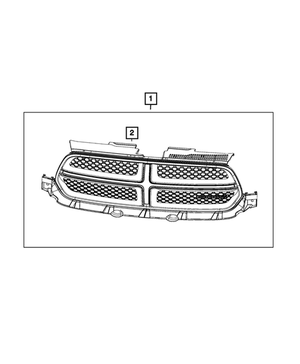 2011-2013 Dodge Durango Radiator Grille 57010709AJ | Mopar Estores