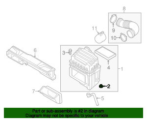 036-129-689-B - Air Cleaner Assembly Grommet - 2004-2021 Volkswagen ...