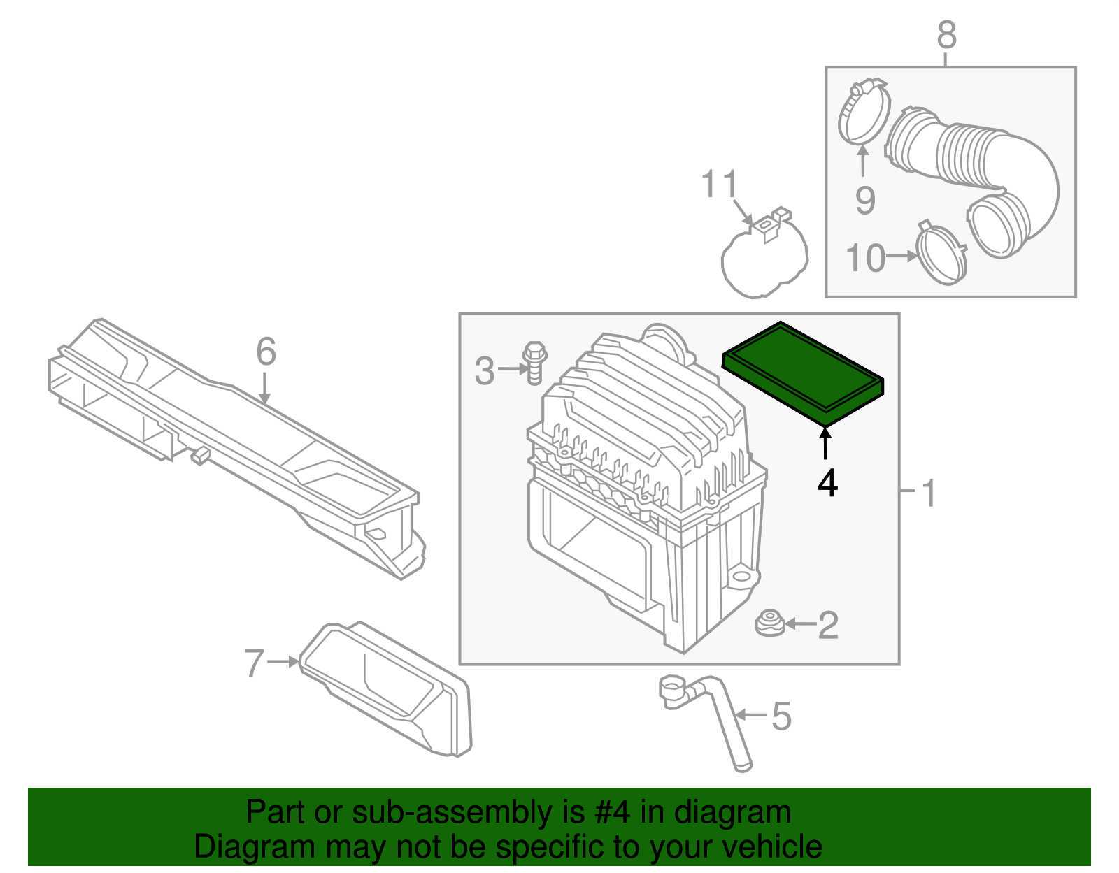 2018-2025 Volkswagen Air Filter 3QF-129-620 | Retail Performance Auto Parts