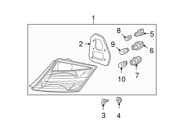 91626-TE0-A01 - Grommet, Taillight 2008-2012 Honda Accord | Honda Parts ...