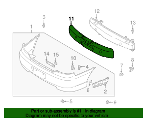 0K2NA-50311 - Energy Absorber 2002-2004 Kia Spectra | Kia.Parts Store