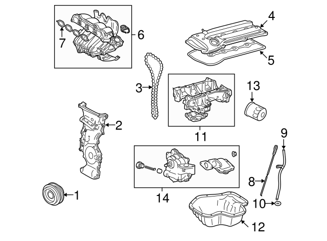2001-2015 Toyota Oil Pump 15100-0H010 | Toyota Parts Center