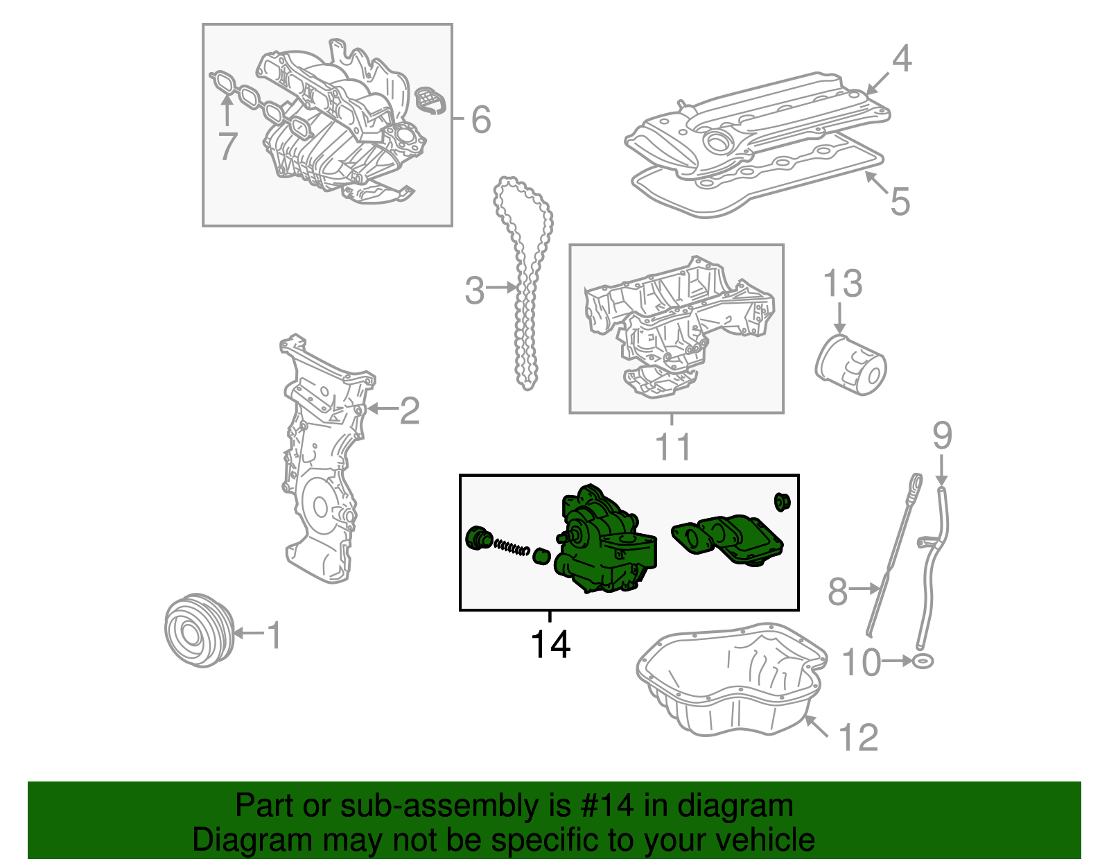 2001-2015 Toyota Oil Pump 15100-0H010 | Retail Performance Auto Parts