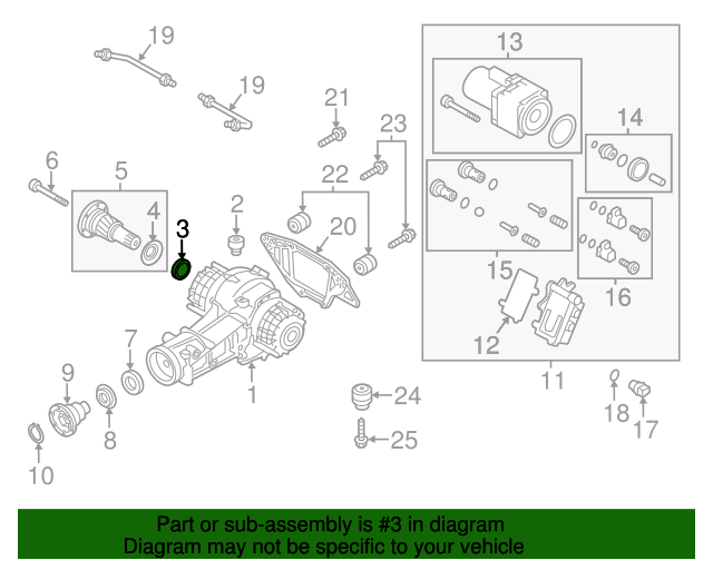 2006-2022 Audi Seal 02D-525-596-F | Audi USA Parts