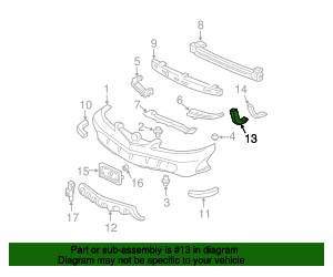 2001-2006 Acura MDX Stiffener, R Front Bumper Side 71191-S3V-A00 | OEM ...