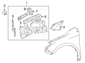 2012-2018 Toyota Front Panel 53712-06080 | Toyota Parts Center