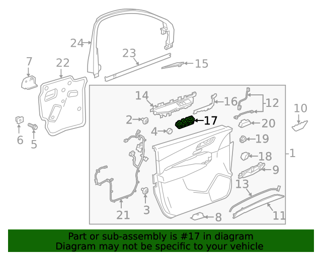 2019-2020 Cadillac Window Switch - Driver's Side (LH) 84583138 ...
