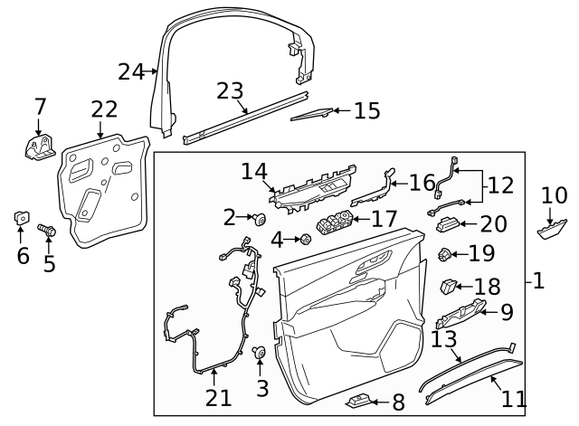 2019-2020 Cadillac Window Switch - Driver's Side (LH) 84583138 ...