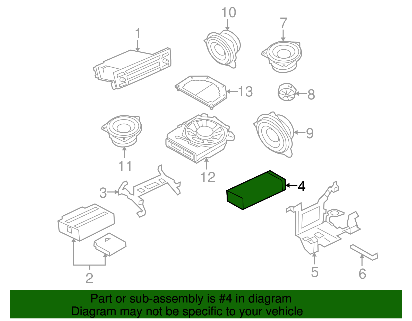 65129181743 - Genuine OEM BMW Top-Hifi System Amplifier - Harmon Kardon ...
