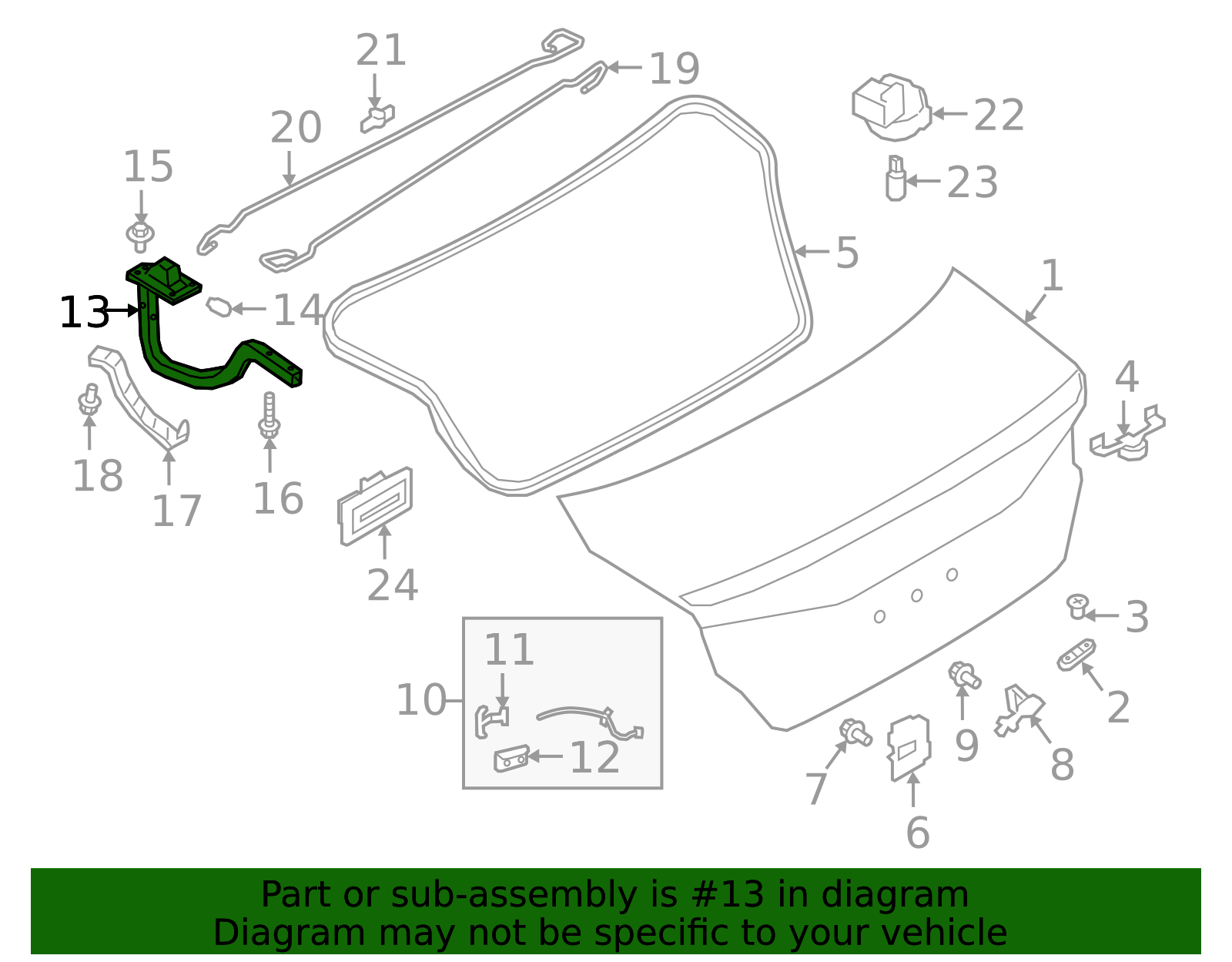 2019-2025 Nissan Altima Deck Lid Hinge H4400-6CAMA | ZEIGLER NISSAN OF ...