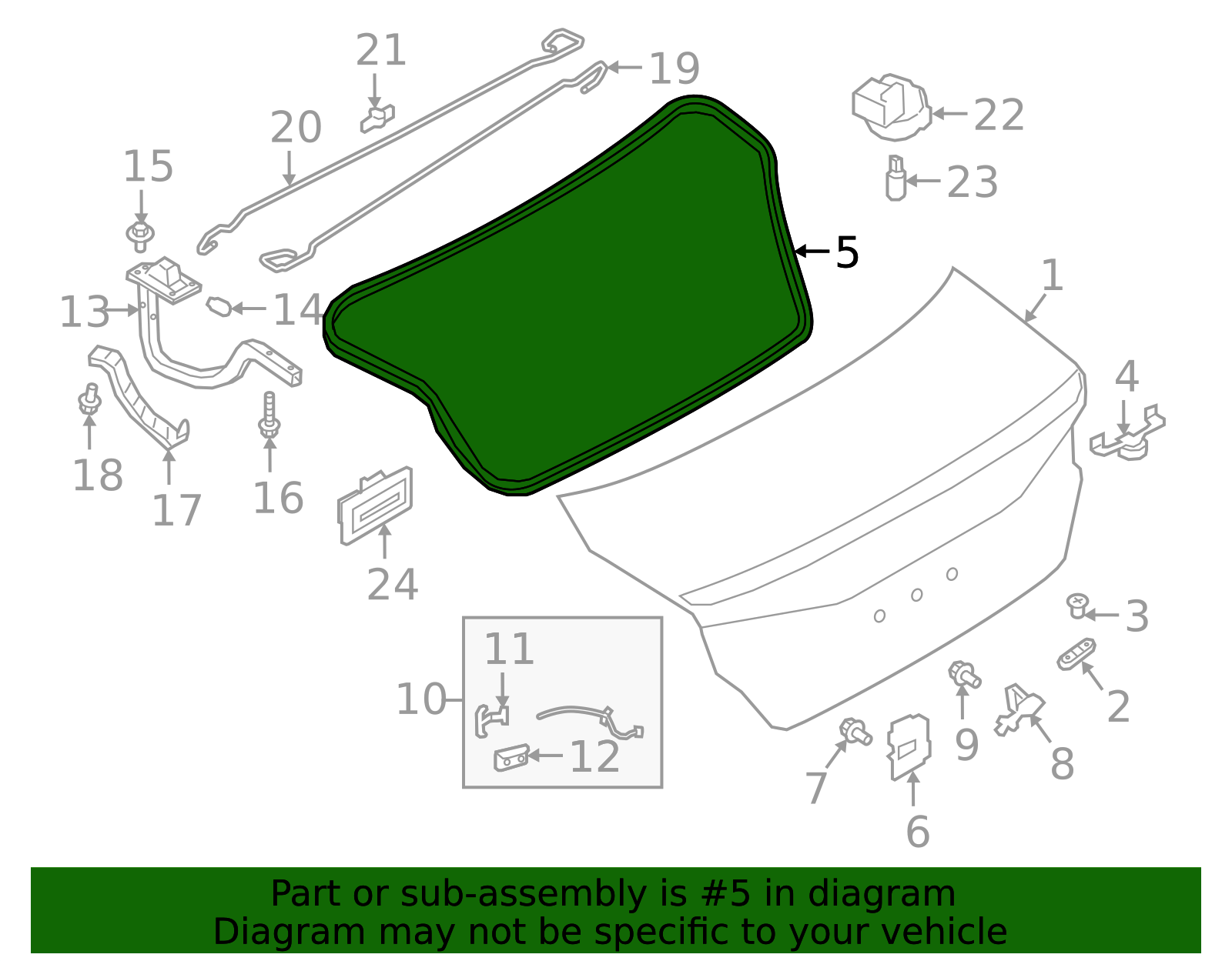 2019-2025 Nissan Altima Deck Lid Seal 84830-9HE0A | My Nissan Part