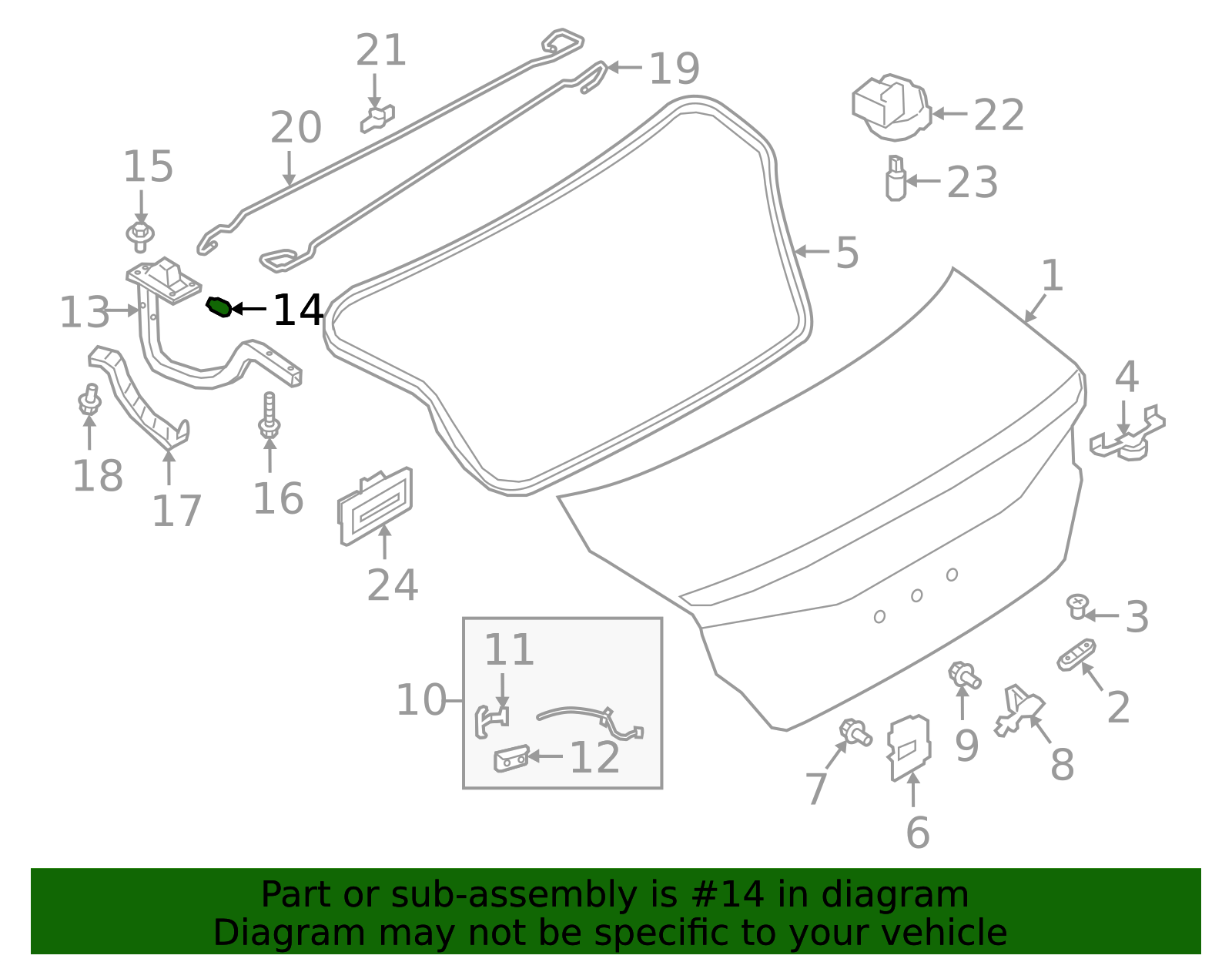 2016-2025 Nissan Hinge Bumper 84550-3BA0A | Nissan Parts Central